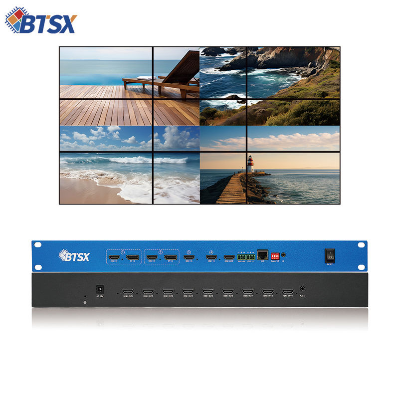 4K60 4 In 9 Out Video Wall Controller Processor Seamless Switch PIP Roaming