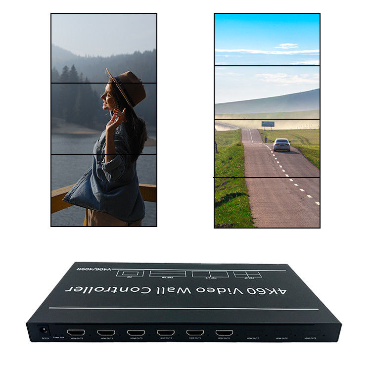 5 Input 9 Output 2x3 2x4 Video Wall Controller 4k 8k HDMI Video Switcher