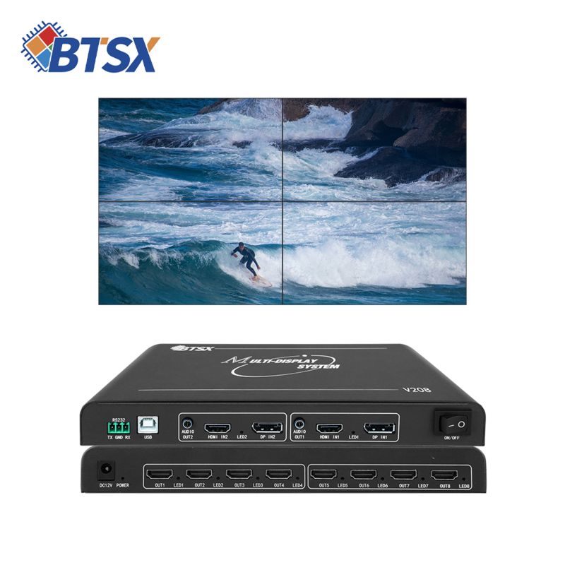 Horizontal Screen Support Video Wall Controller with 8 Output Ports and ...