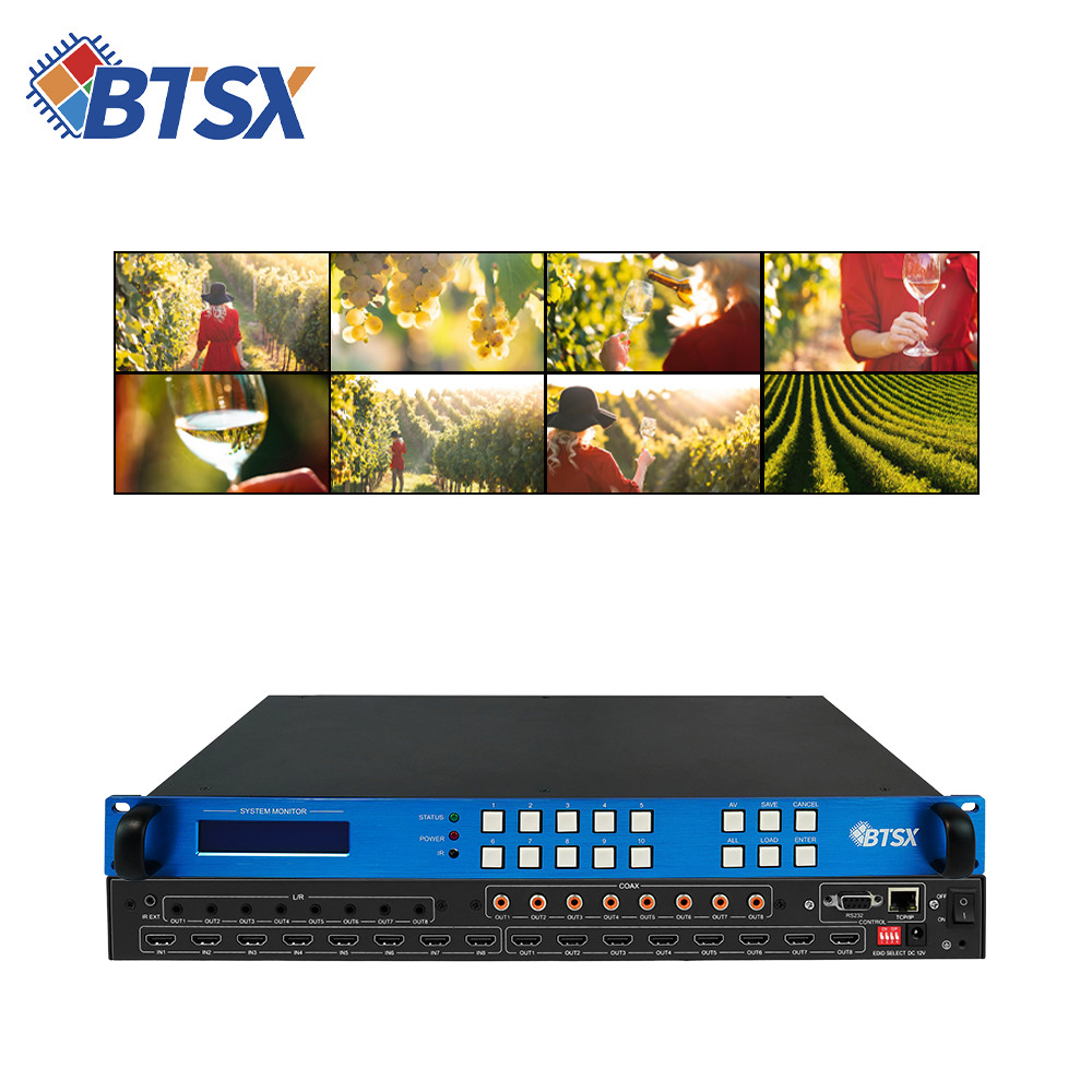 8 Inputs 8 Outputs 2X2 2X3 HDMI Matrix Switcher Full HD 4K60 Video ...