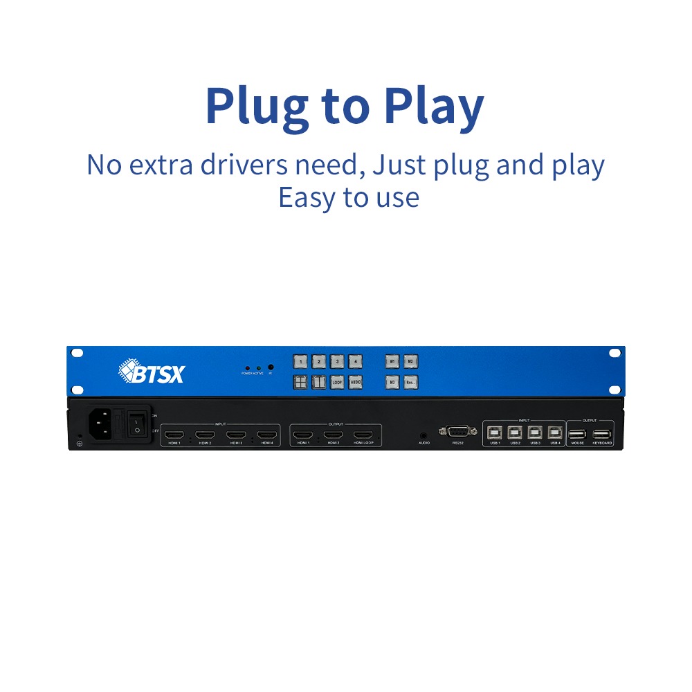No-Software Hardware KVM Multi-Viewer Processor with 4K60 Resolution ...